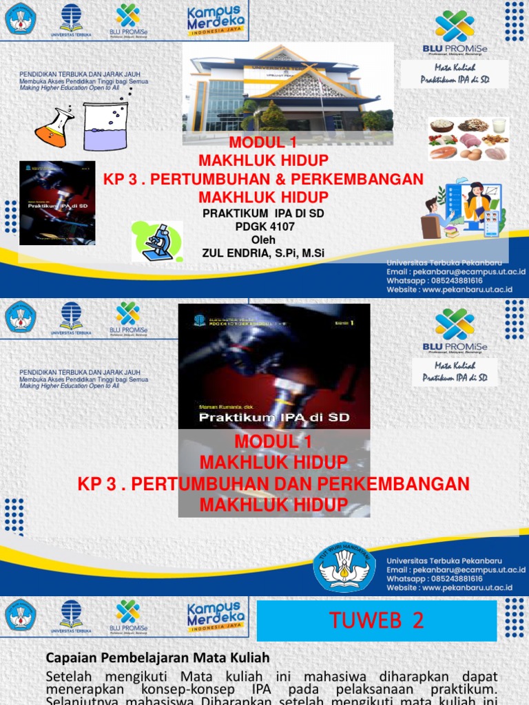 Materi Tuweb 2 Modul 1 KP 3 Pertumbuhan Dan Perkembangan Makhluk Hidup | PDF