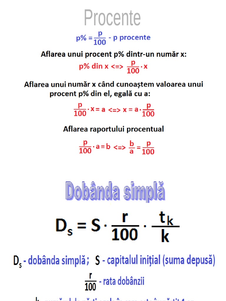 Elemente de Calcul Financiar Procente Dobanzi Tva | PDF