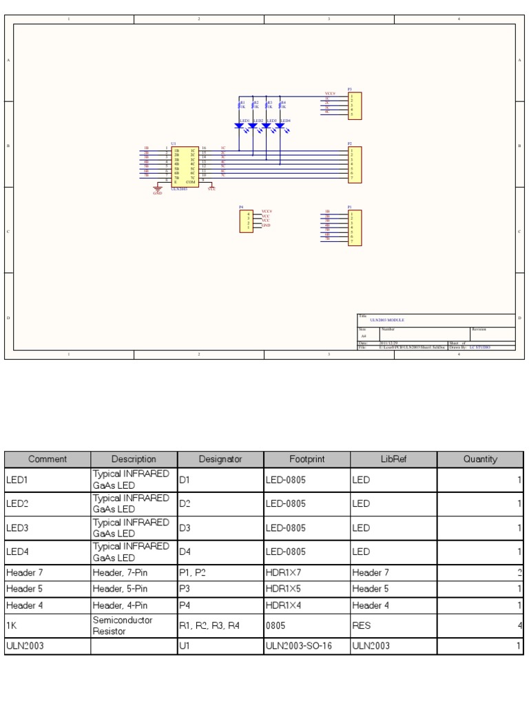 ULN2003 Schematic Diagram | PDF