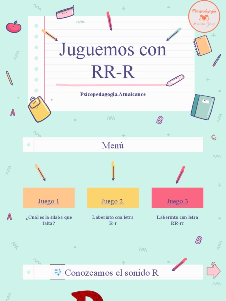 Juegos educativos para la letra R | PDF