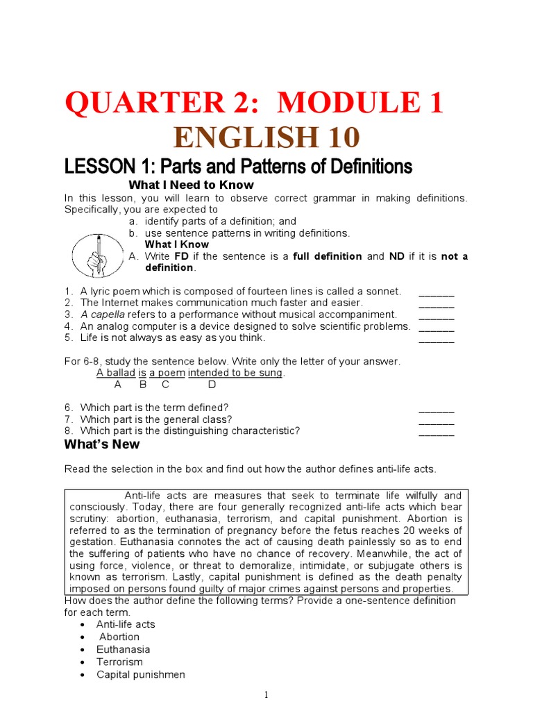 Defining Key Terms: A Breakdown of the Components and Structures of ...