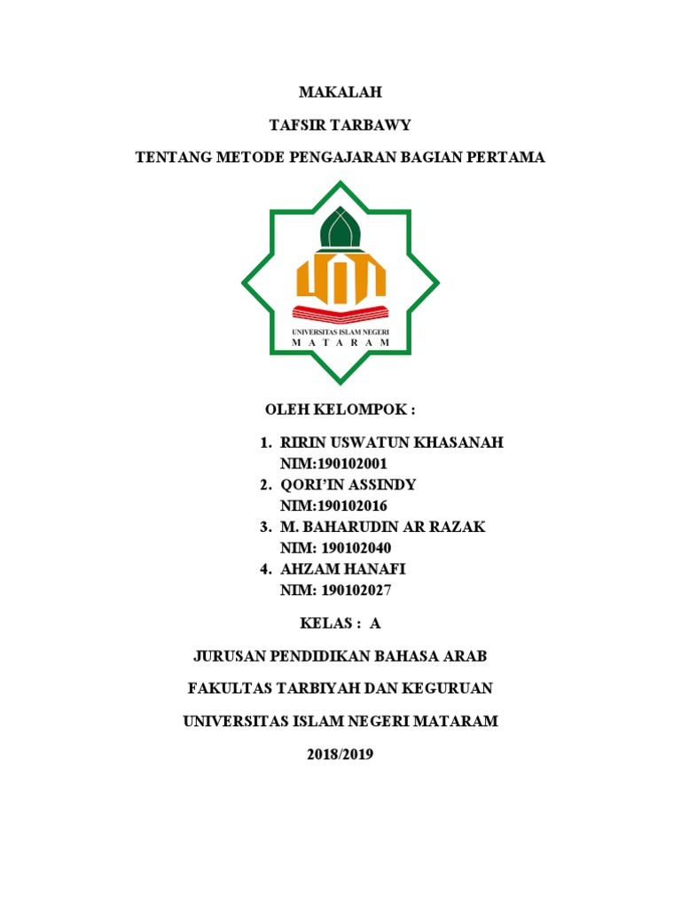 Makalah Tafsir | PDF | Karier & Perkembangan