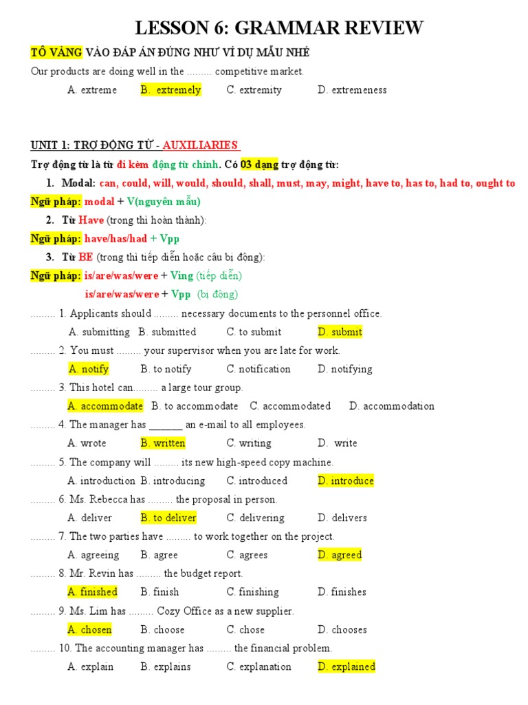 Answer Grammar | PDF