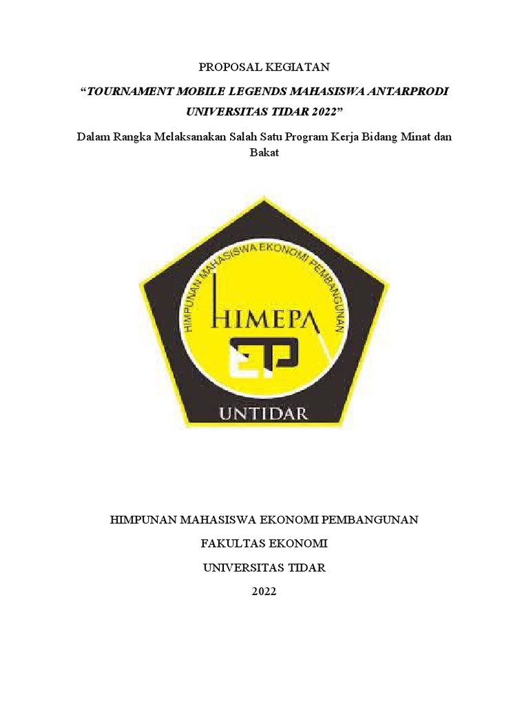 Proposal Esport | PDF