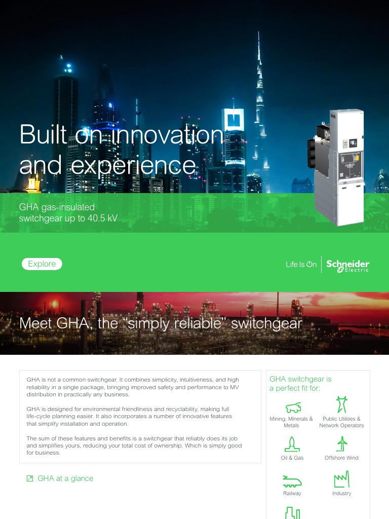 Built On Innovation and Experience: GHA Gas-Insulated Switchgear Up To ...