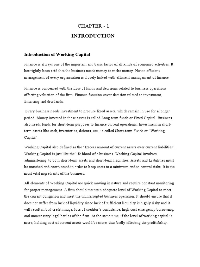 Introduction to Working Capital Management | PDF | Working Capital ...
