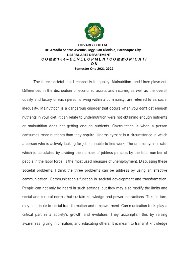 Alera - Alexandra Comm104 Assign2 02.16.22 | PDF | Wellness