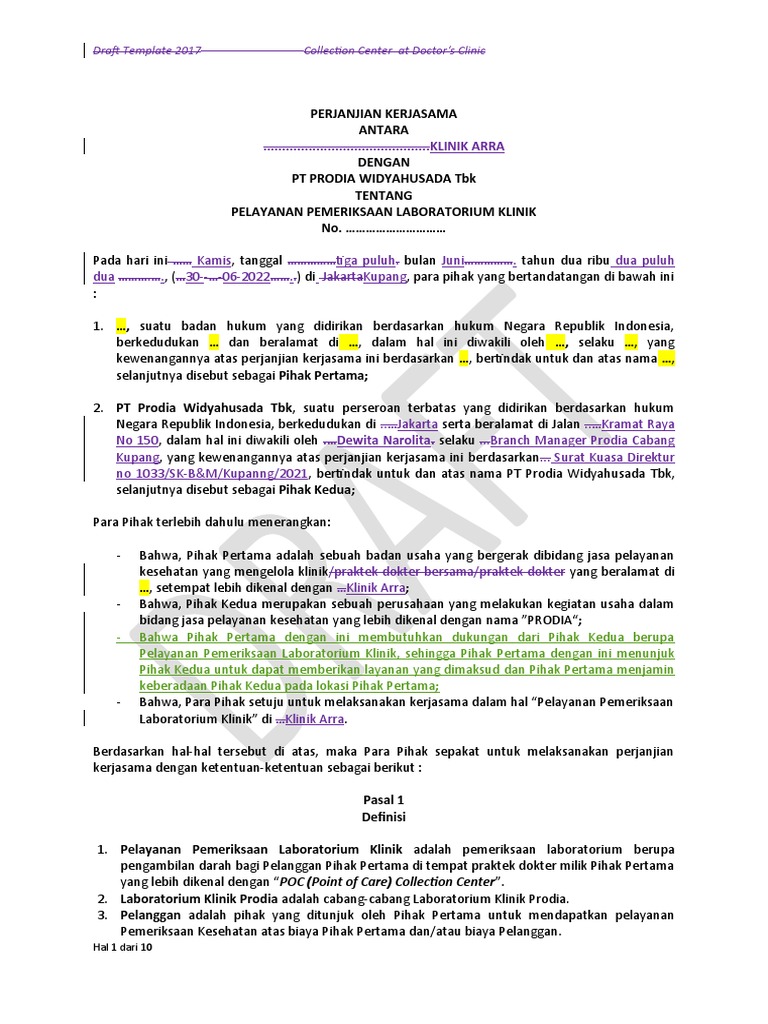 Draft SPK POC CC Arra Rev1 | PDF