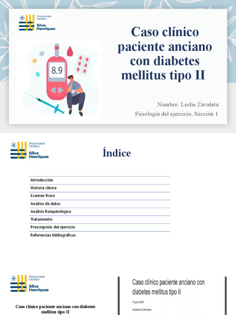Caso Clínico Paciente Anciano Con Diabetes Mellitus Tipo | PDF ...