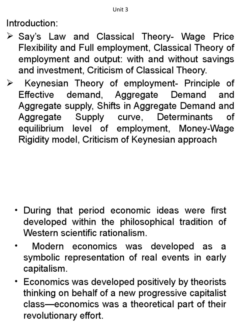 Classical Theory of Employment Insights | PDF | Labour Economics ...