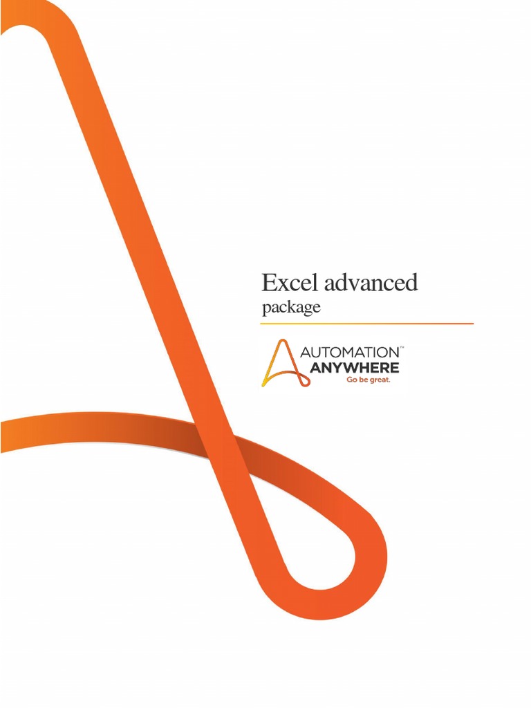 Automating Tasks Using The Automation 360 Excel Advanced Package Pdf Microsoft Excel Worksheet