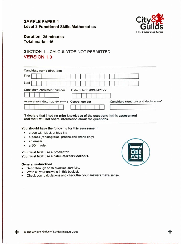 Functional Skills Level 2 Sample | PDF