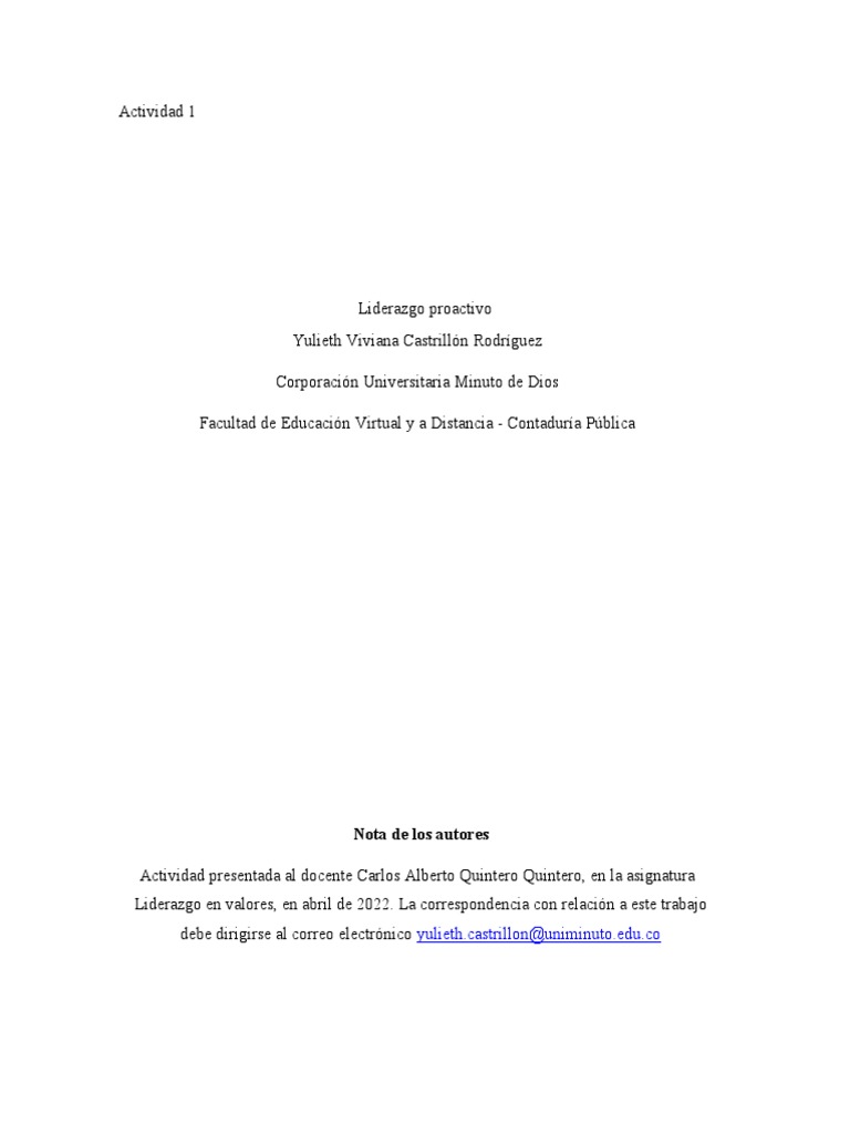 Claves del Liderazgo Proactivo | PDF | Liderazgo