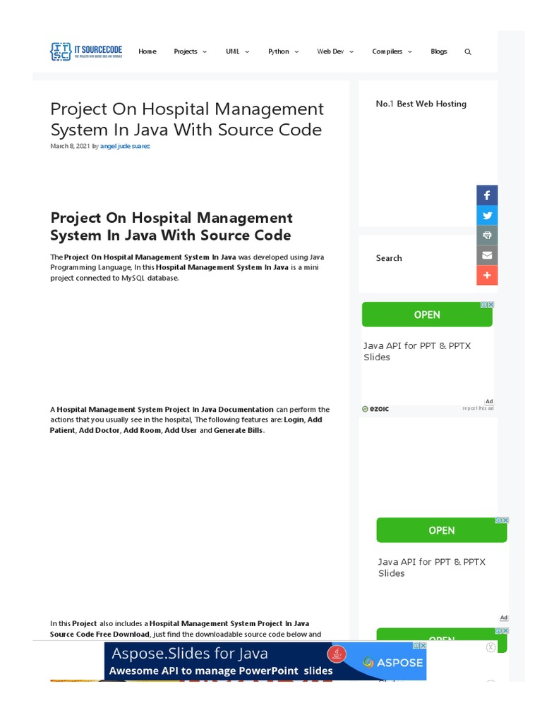 Itsourcecode Com Free Projects Java Projects Project On Hospital ...