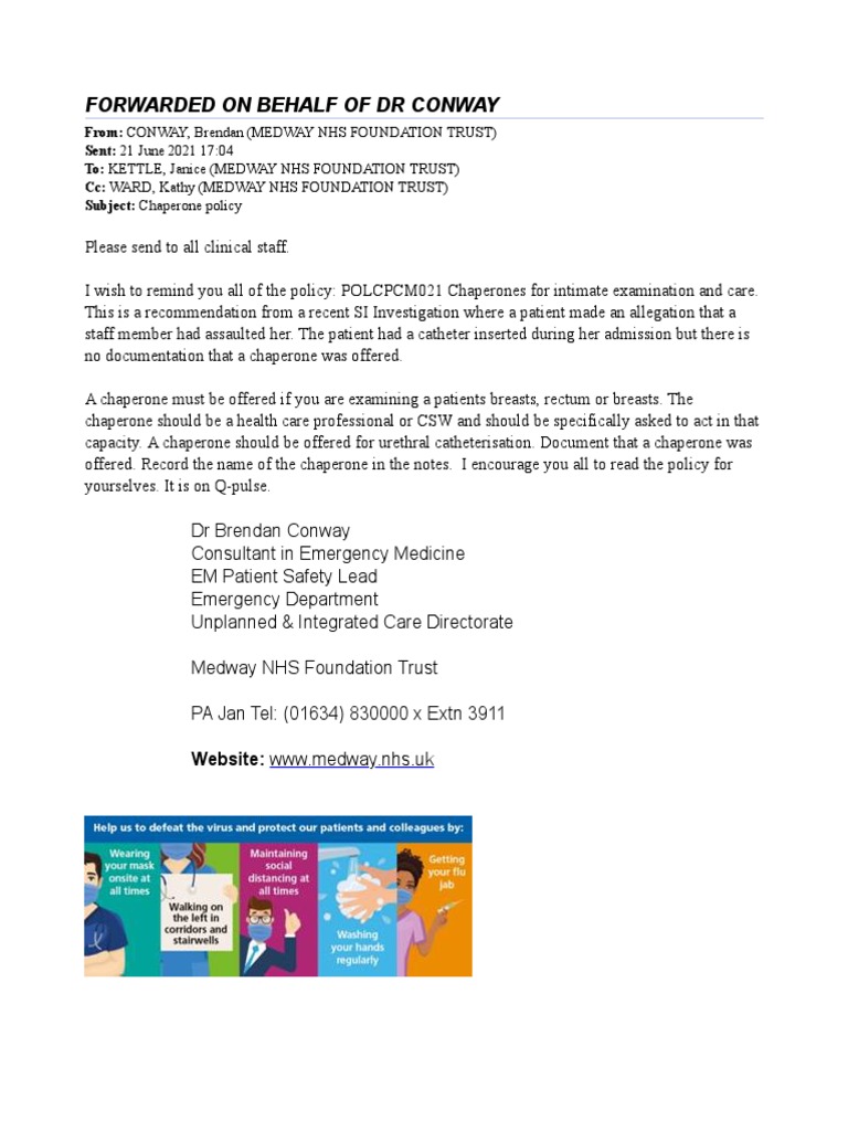 FW Chaperone Policy | PDF | Self-Improvement | Wellness