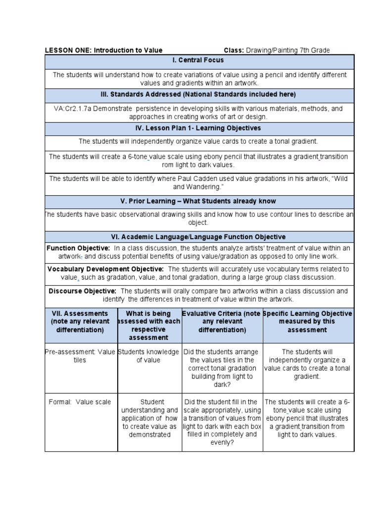 Edtpa Learning Segment Lesson Plans | PDF | Shadow | Educational Assessment