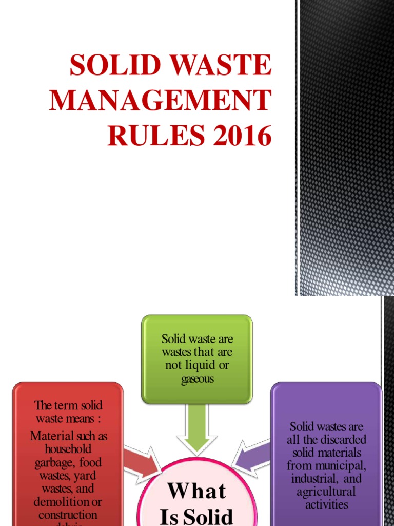 Solid Waste Management Rules | PDF | Municipal Solid Waste | Waste