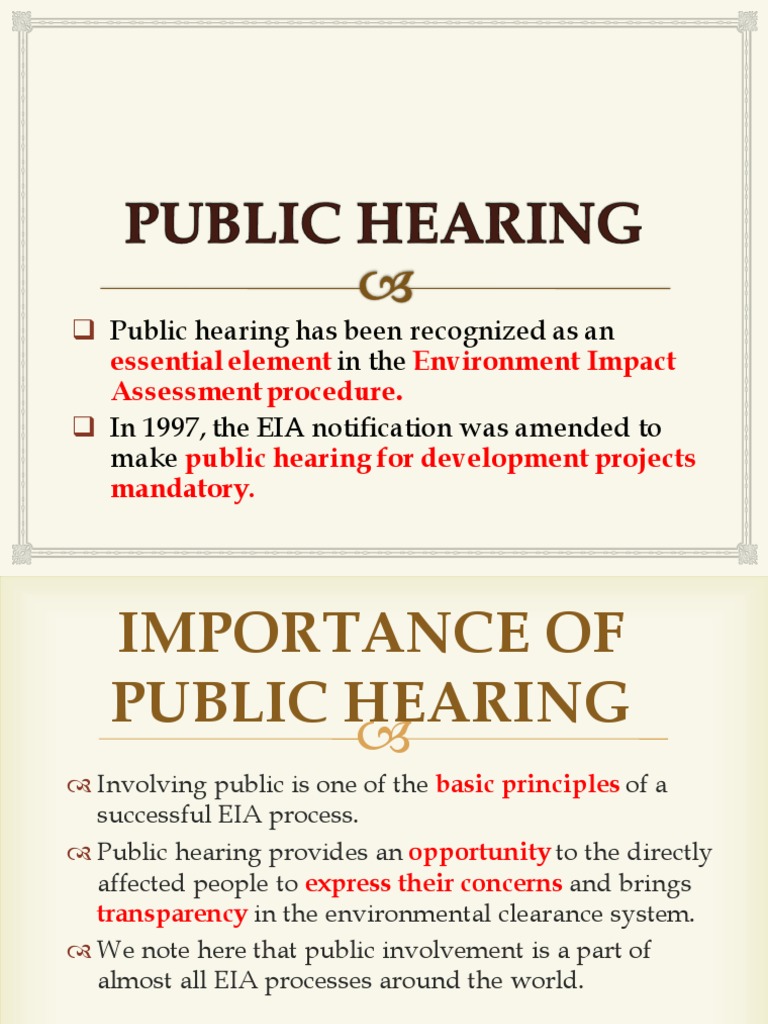 Public Hearing | PDF | Environmental Impact Assessment | Justice