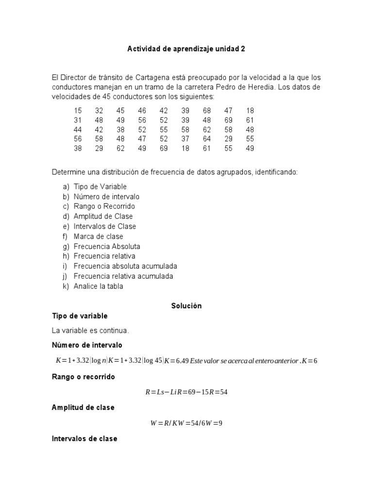 Actividad de Aprendizaje Unidad 2 | PDF