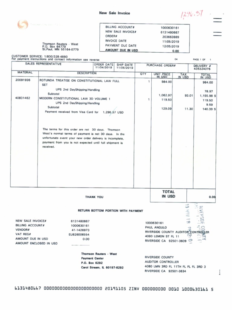 Receipt For Law Books | PDF