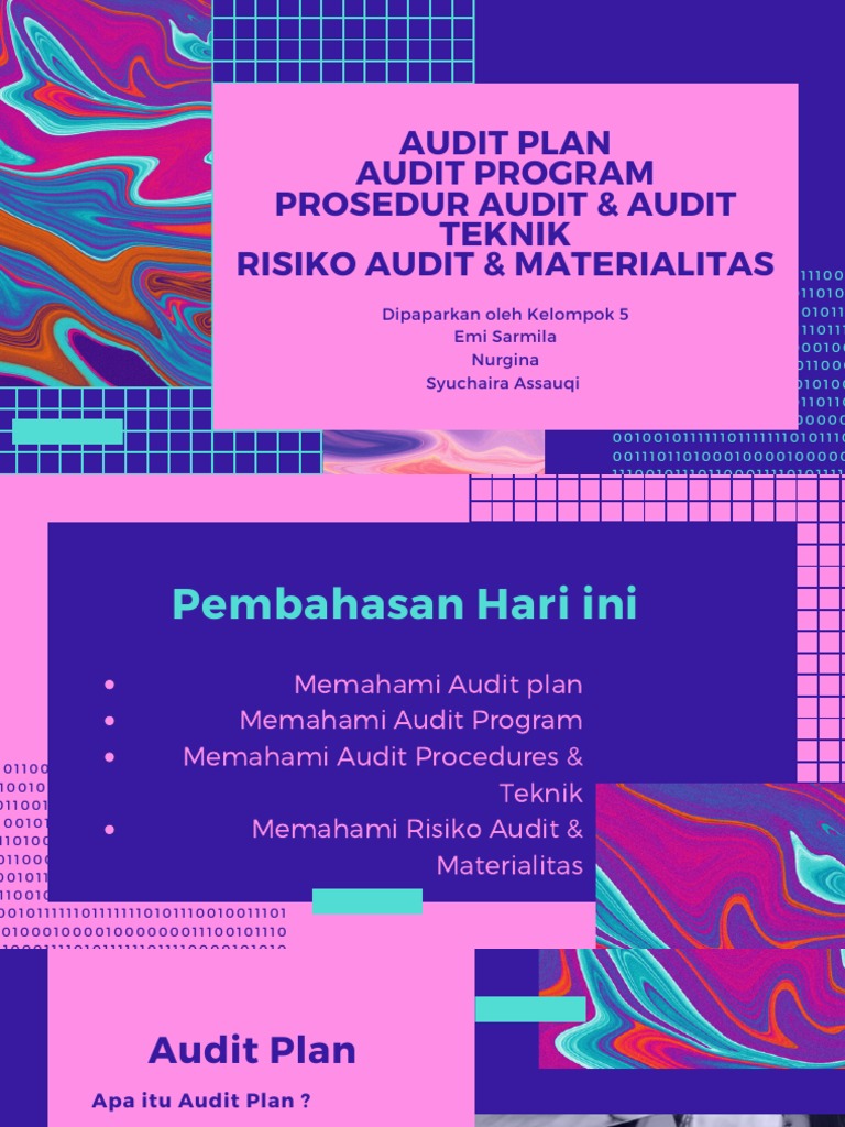 Kelompok 5 - Audit Plan Audit Program Prosedur Audit & Audit Teknik Risiko Audit & Materialitas ...