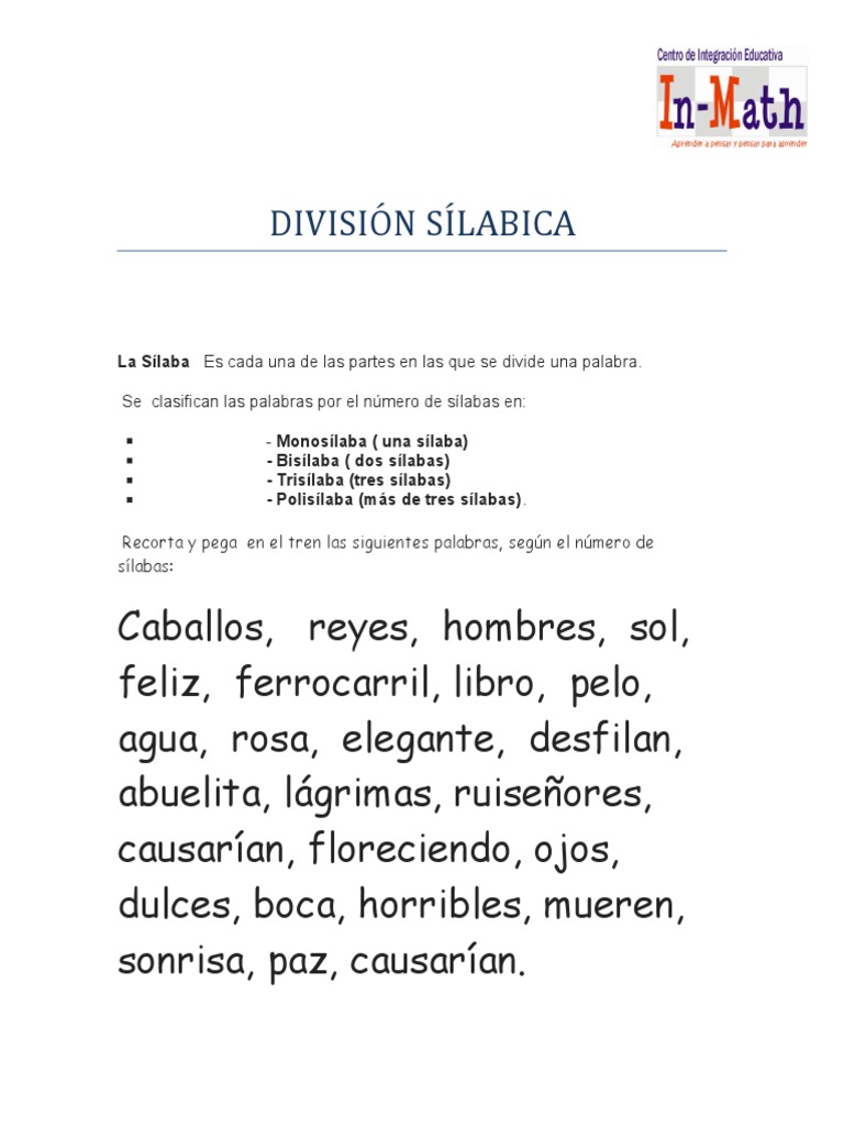 División Silabica | PDF