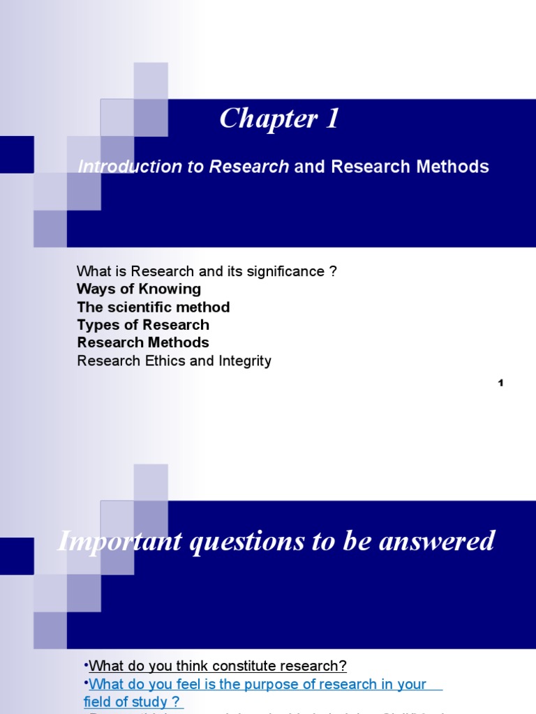 Chap 1 Intro Research and Research Method | PDF | Statistics ...
