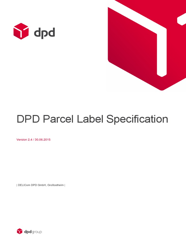 DPD Parcel Label Specification 2.4 en | PDF | Barcode | Computer Data