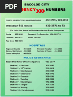 EMERGENCY HOTLINE NUMBERS Taguig City Philippines | PDF