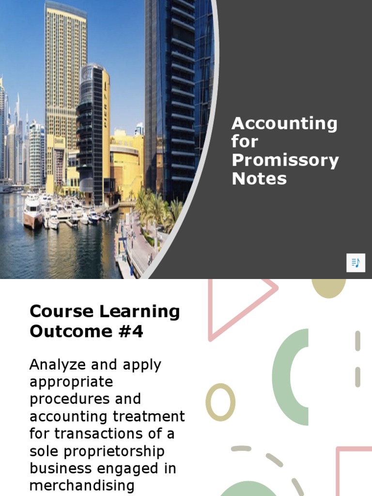 Accounting For Promissory Notes | PDF | Promissory Note | Interest