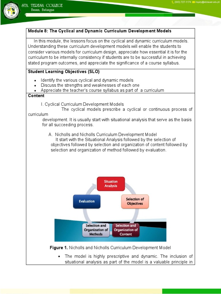 Module 8 - CYCLICAL AND DYNAMIC DEVELOPMENT MODELS | PDF | Curriculum ...