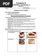 Classification of Desserts | PDF | Quality Of Life | Learning