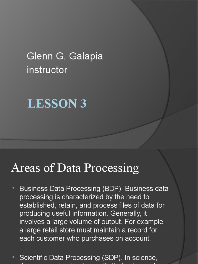 Glenn G. Galapia Instructor: Lesson 3 | PDF | Process (Computing ...