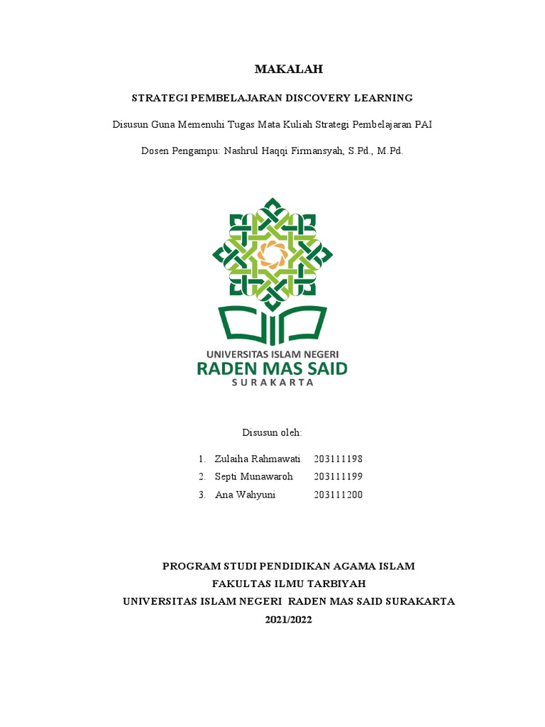 Kel 8 Strategi Pembelajaran PAI | PDF