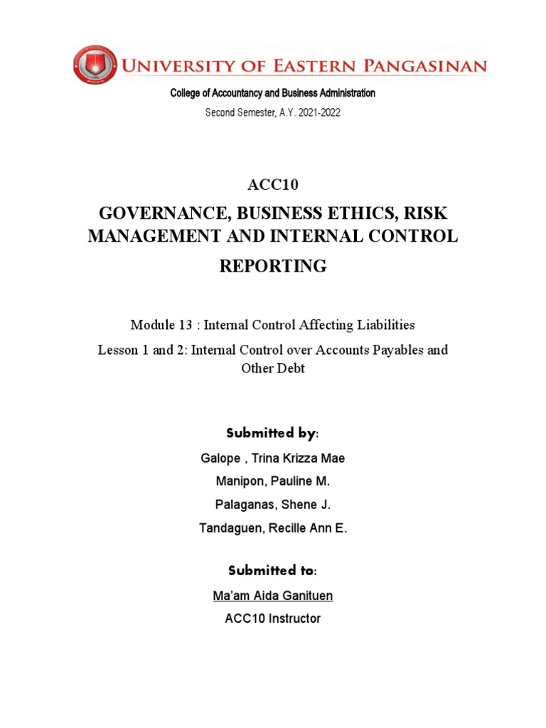 Module 13 Lesson 1 and 2 | PDF | Accounts Payable | Debt