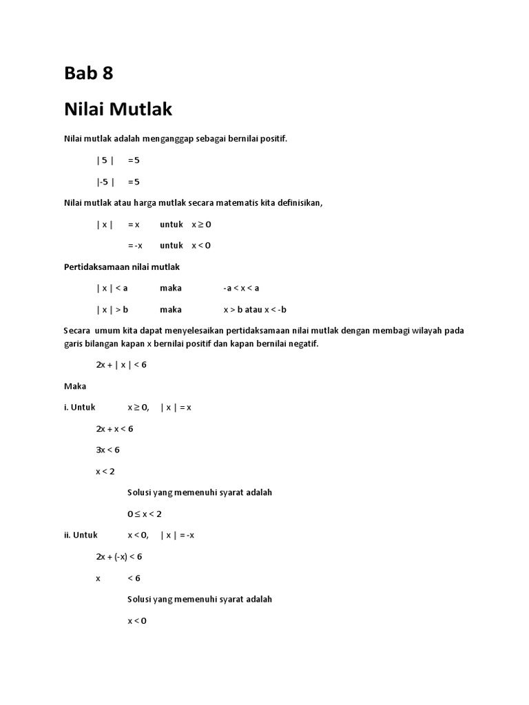 008 - Nilai Mutlak | PDF