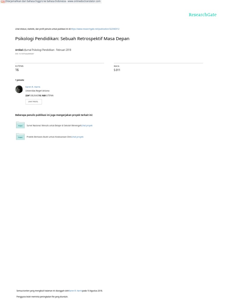 Harris JEP FutureRetrospective2018 en Id | PDF