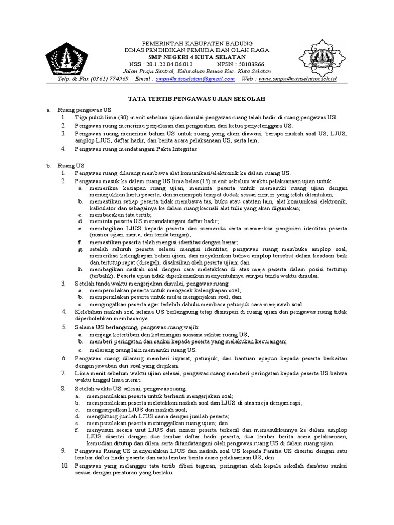 Tatib Pengawas | PDF