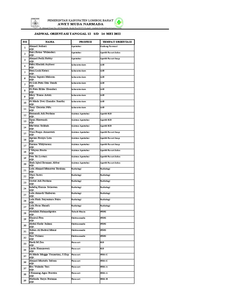 Jadwal Orientas Baru1 | PDF