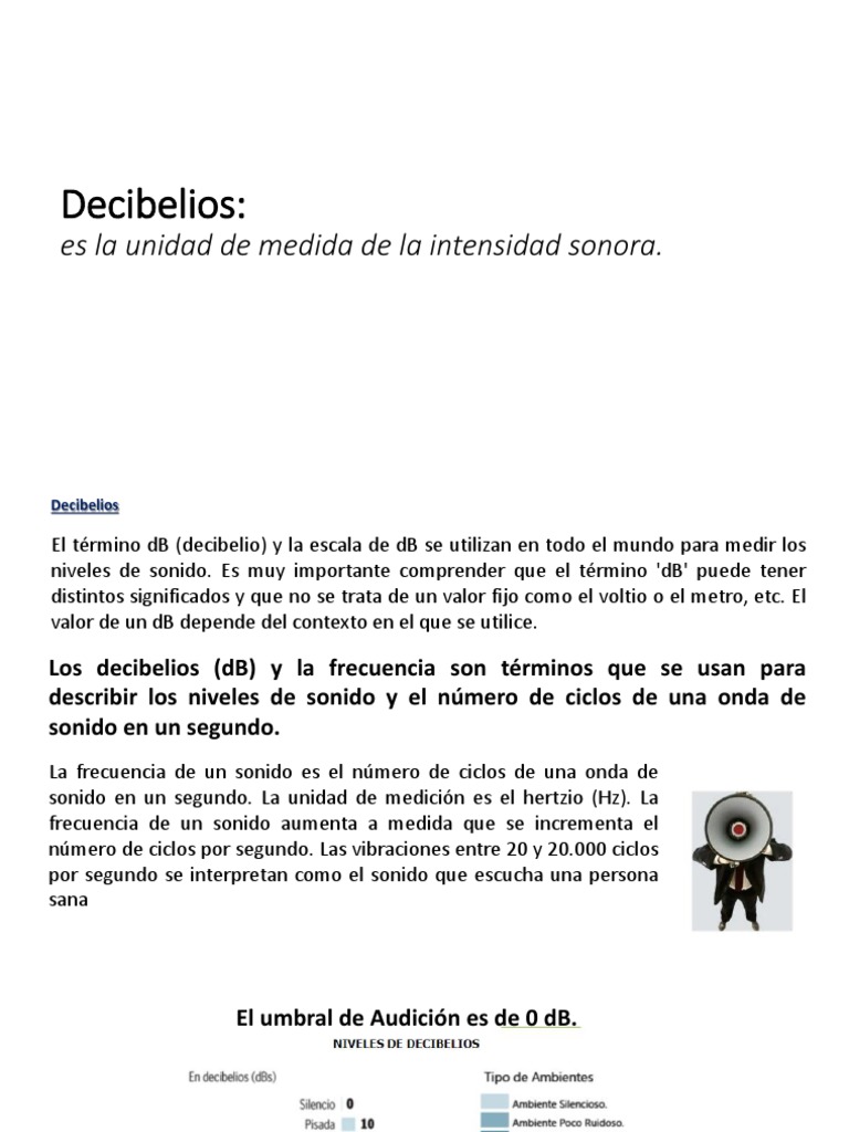 Clase 2 | Descargar gratis PDF | Decibel | Sonido