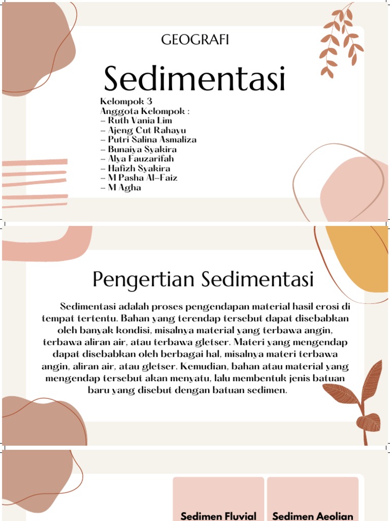 Pengertian dan Jenis Sedimentasi | PDF