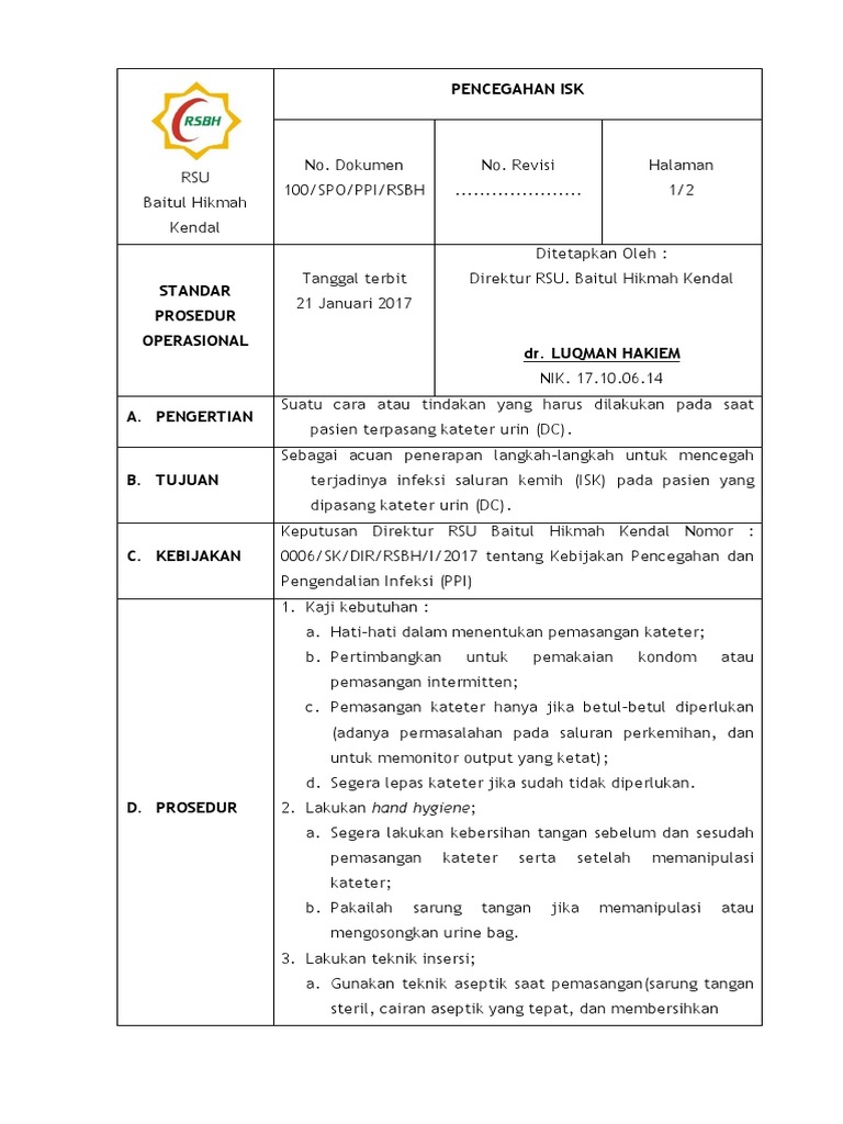 Ppi-Spo Pencegahan Isk | PDF