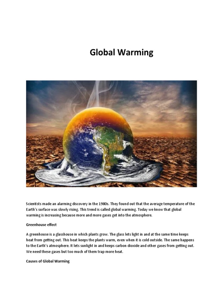 Global Warming: Greenhouse Effect | PDF | Climate Change | Greenhouse ...
