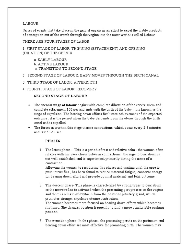 Assesment and Monitoring During 2nd Stage of Labour | PDF | Childbirth ...