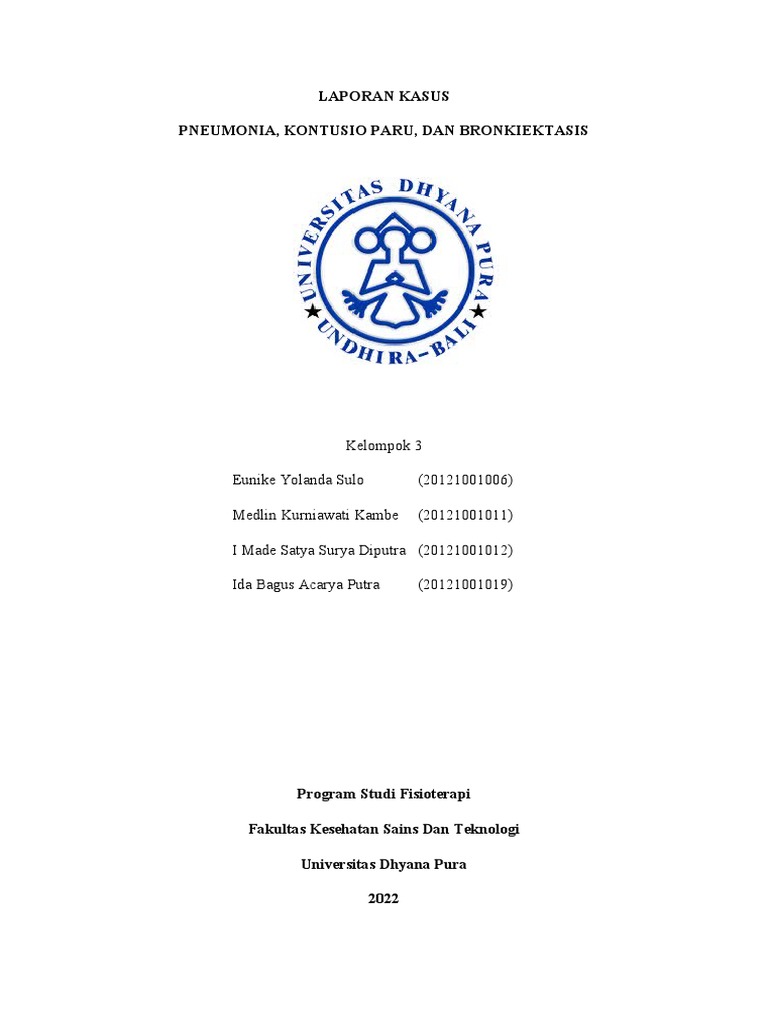Laporan Kasus Kontusio Paru dan Pneumonia | PDF