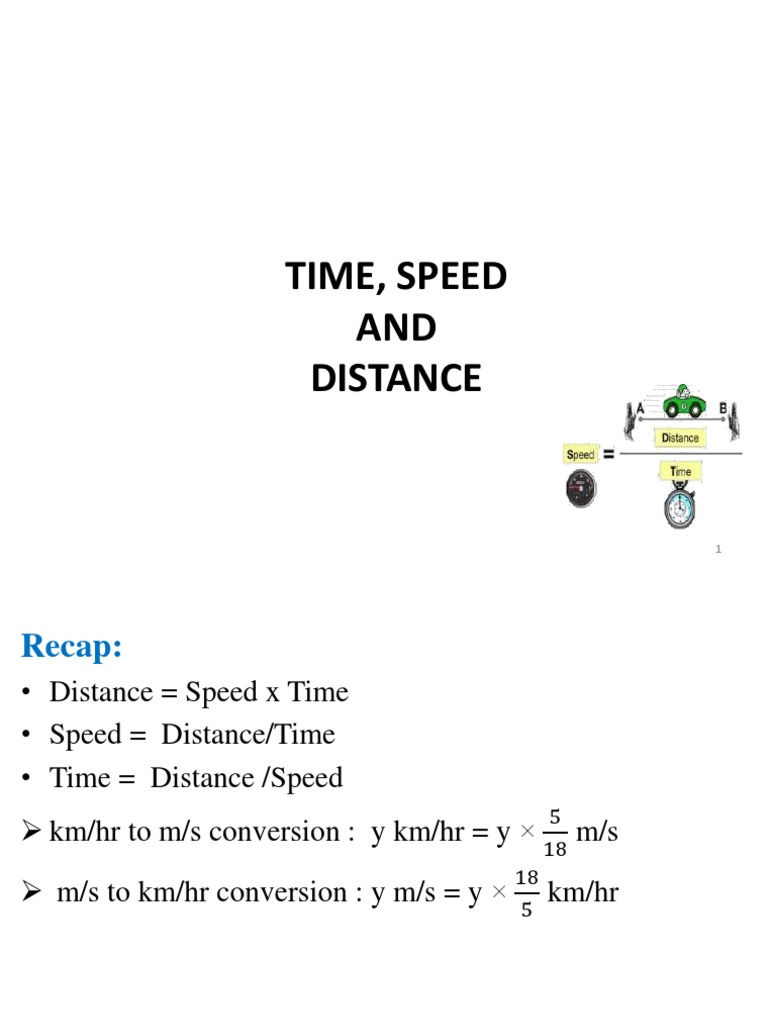 Speed, Time, and Distance Formulas Guide | PDF | Speed | Metre