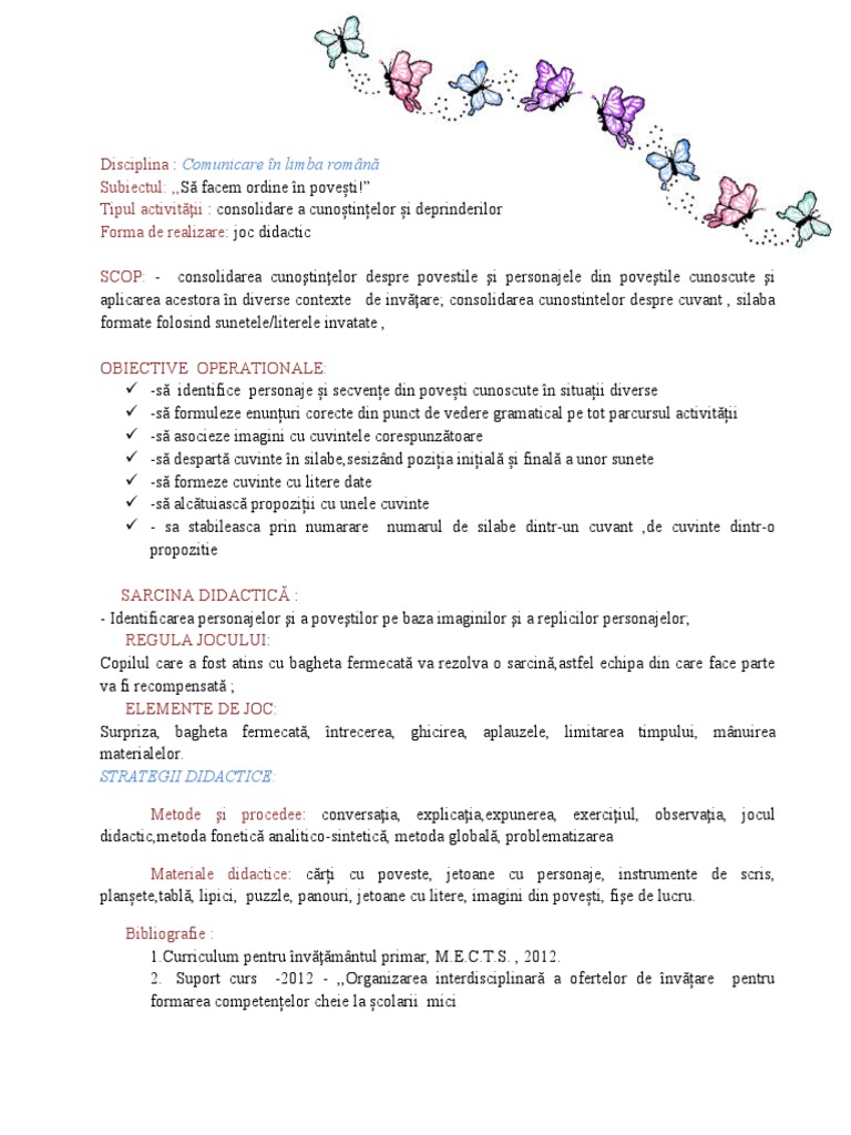Proiect Didactic CLR Is gr2 | PDF