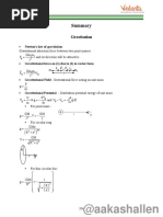Class 11 Gravitation Formula Sheet | PDF | Newton's Law Of Universal ...