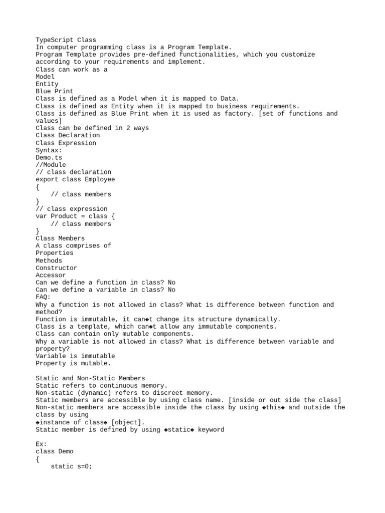 TypeScript Class 5 | PDF | Class (Computer Programming) | Inheritance (Object Oriented Programming)