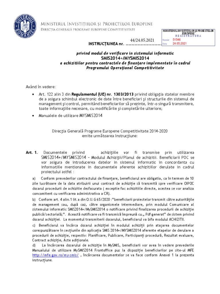 Instructiunea 44 24 05 2021 | PDF